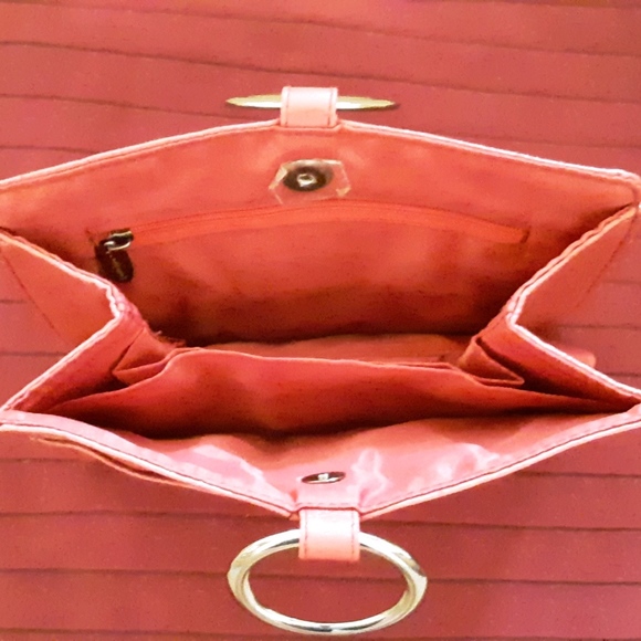 Bags | Burgundy Leather Pouchee Handbag Organizer | Poshmark